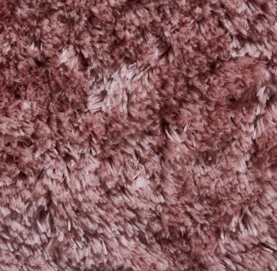 Rose Thick Shaggy Plain Handmade Modern Easy to Clean Rug for Living ...