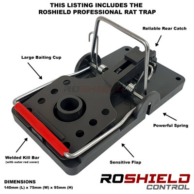 Roshield Pro-Quality Rat Traps x2