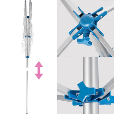 Rotary Airer Washing Line Outdoor 4 Arm Washing Line Dryer Foldable ...