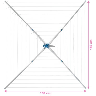 Rotary Airer Washing Line Outdoor 4 Arm Washing Line Dryer Foldable ...