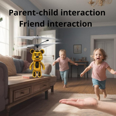 Rotary Flying Bear Helicopter Toy Hand Sensor Induction Control ...