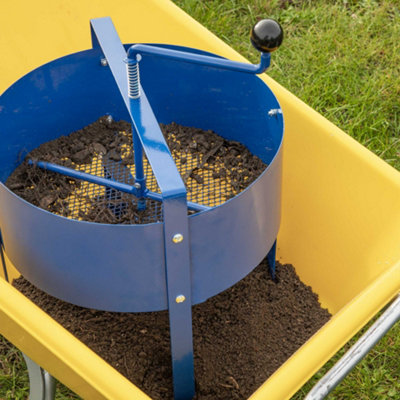 Rotary Garden Sieve Large Riddle 7mm Grille Soil Sifter Steel ...