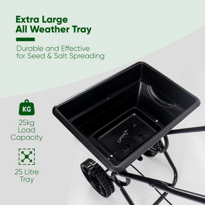 Rotary Seed Spreader Salt Spreader with Adjustable Spread Distribution ...