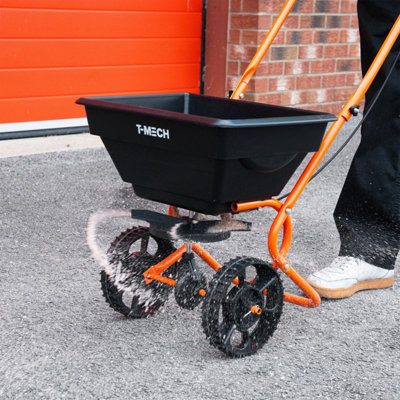 Rotary Spreader Gritter Fertiliser & Lawn Leveller 100cm Levelling Rake ...
