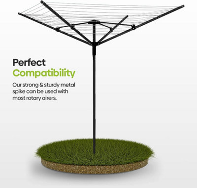 Rotary Washing Line Ground Spike - 32, 38, 40mm | DIY at B&Q