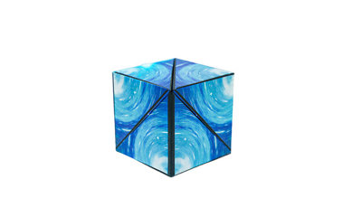 Rotatable 3D Geometric Cube Blocks
