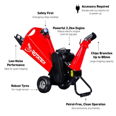Rotatech 7HE Electric Wood Chipper