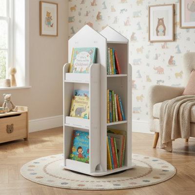Rotating Castle Bookshelf 360 Degree Smooth Rotation Lightweight ...