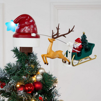 Rotating Light Up Christmas Tree Topper