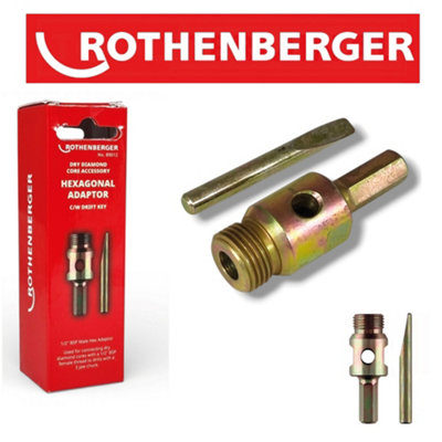 Rothenberger HEX 1/2' BSP Chuck Adaptor for Diamond Core Drill 89012