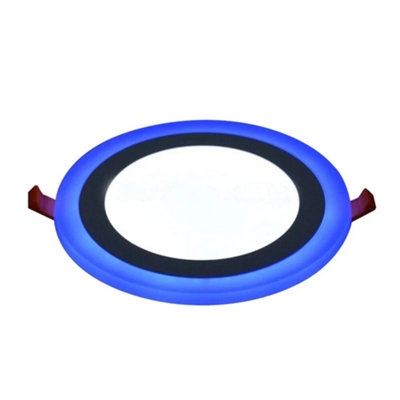 Rother LED Recessed 12W White & 4W Blue Round Panel Light lf63