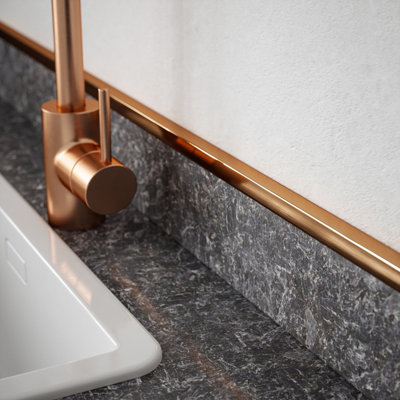 Rothley Aluminium Rose Gold Unequal Angle Profile 2.5 Metre (L) x 15 ...