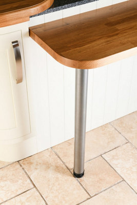 Rothley Baroque Pewter Table & Worktop Leg 870 x 60mm | DIY at B&Q