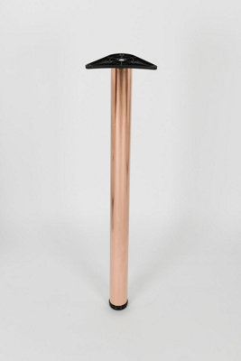 Rothley Baroque Polished Copper Table & Worktop Leg 870 x 60mm