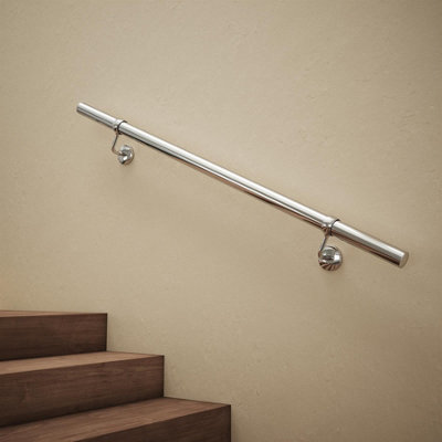 Rothley Polished Stair Hand Rail Kit 1.2M | DIY at B&Q