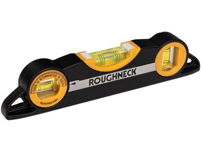 Roughneck 225mm Magnetic Boat Level with Triple Vials