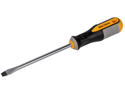 Roughneck Flared Tip Screwdriver 8mm x 150mm with Magnetic Grip
