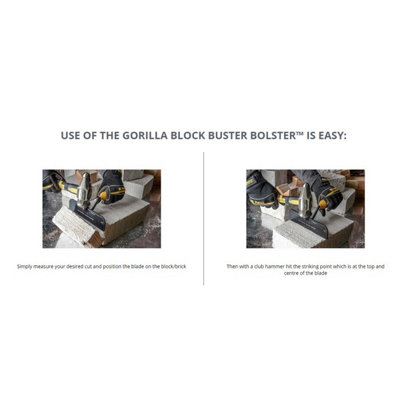 Roughneck Gorilla Block Buster Breezeblock Brick Cutter Bolster ROU31900