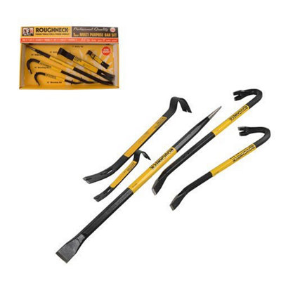 Roughneck Wrecking Bar Pry Crow Bar 5 Piece Assorted Set ROU64965 64965 ...