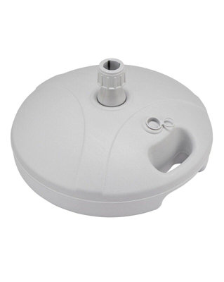 Round 15L White Parasol Base Weight With Water or Sand | DIY at B&Q