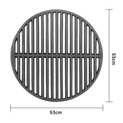 Round 53cm Cast Iron BBQ Meat Cooking Grid Barbecue Grill Grate Mesh Net