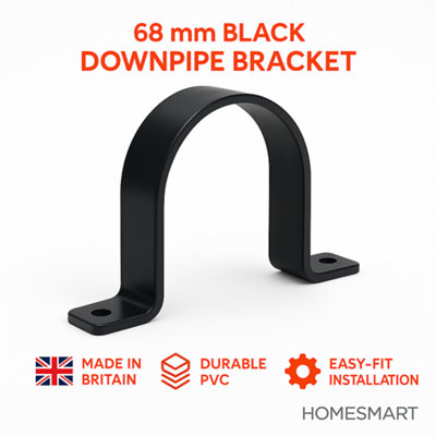 Round 68mm Downpipe Brackets UV Resistant Gutter Bracket Clips 112mm ...
