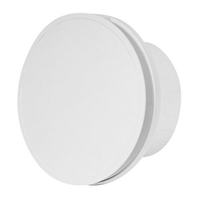 Round Bathroom Extractor Fan 100mm / 4" White Front