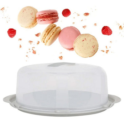 Round Cake Clear Plastic Storage Containers With Handles & Lids For ...