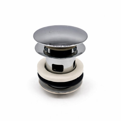 ROUND CHROME CLICK CLACK BASIN WASTE WITH PLASTIC MECHANISM FOR SLOTTED ...