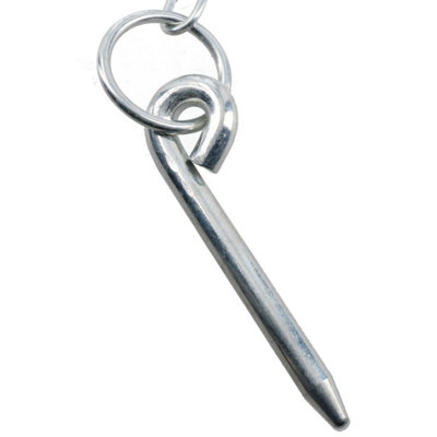 Round Cotter Pin & Chain 10mm by 110mm for Trailer Tipper Tailgate ...
