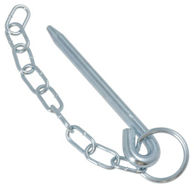 Round Cotter Pin & Chain 10mm by 135mm for Trailer Tipper Tailgate ...