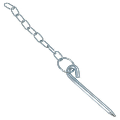 Round Cotter Pin & Chain 10mm by 135mm for Trailer Tipper Tailgate ...