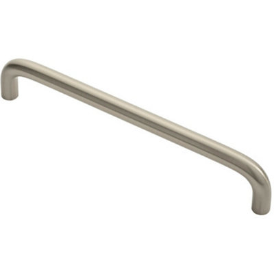 Round D Bar Cabinet Pull Handle 170 x 10mm 160mm Fixing Centres Satin ...