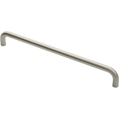Round D Bar Pull Handle 469 x 19mm 450mm Fixing Centres Satin Stainless ...