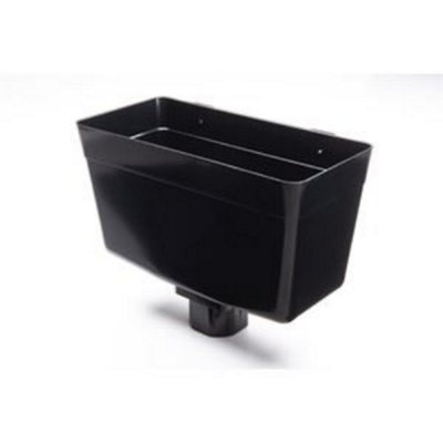 Round Downpipe Hopper 68mm Black Collects Diverts Rainwater Gutter ...