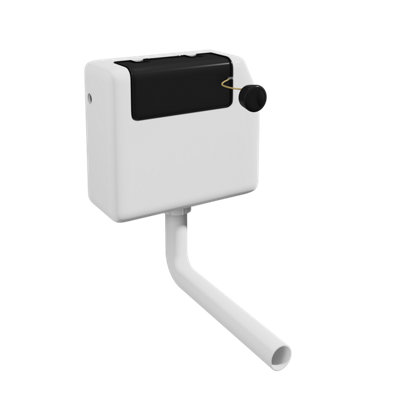 Round Dual Flush Push Button Only For Concealed Toilet WC Cistern Black
