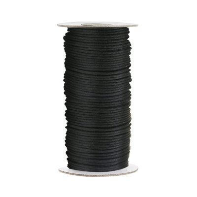 Round Elastic Cord, 3mm Wide Black Elastic String Roll Stretchy Strap ...