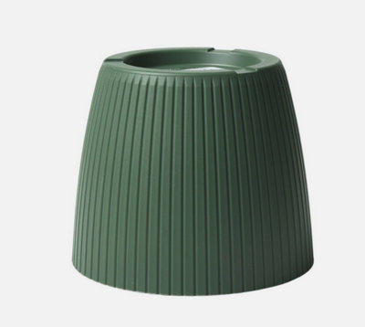 Round Flower pot Planter Vertical Lines Textured Plastic Durable Home ...
