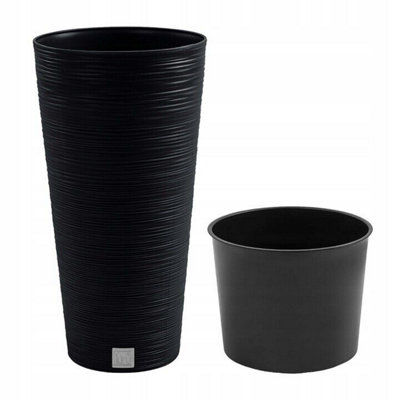 Round FURU Style Look Planter Tall Flower Plant Pot Indoor Outdoor ...