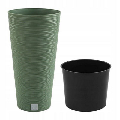 Round FURU Style Look Planter Tall Flower Plant Pot Indoor Outdoor ...