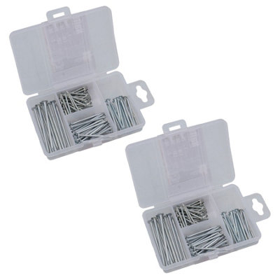 Round Headed Wire Nails Zinc Plated for Timber Wood 25 - 50mm Long 200pc