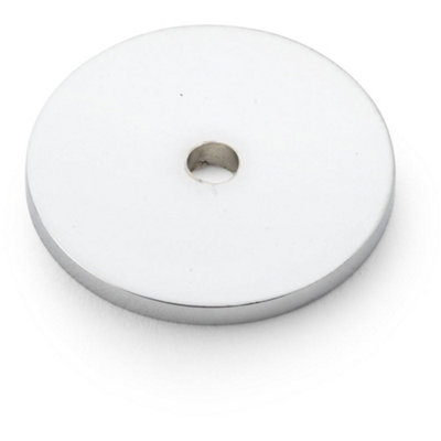 Round Kitchen Door Knob Backplate - Polished Chrome 30mm Diameter ...