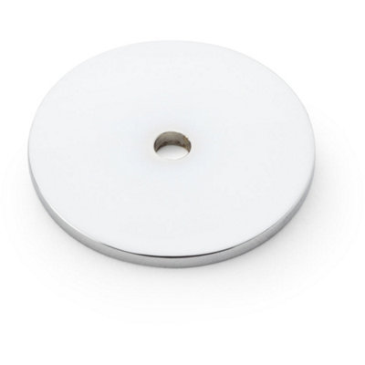 Round Kitchen Door Knob Backplate - Polished Chrome 35mm Diameter ...