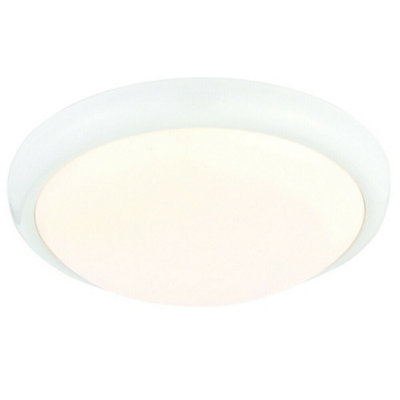 Round LED Flush Ceiling Light 15W Colour Changing White Gloss Indoor ...