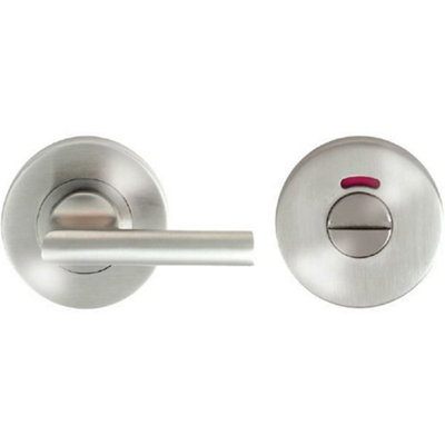 Round Lever Turn Door Lock and Coin Release With Indicator Satin ...