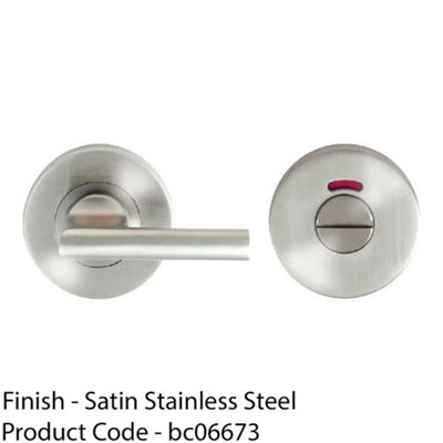 Round Lever Turn Door Lock and Coin Release With Indicator Satin ...