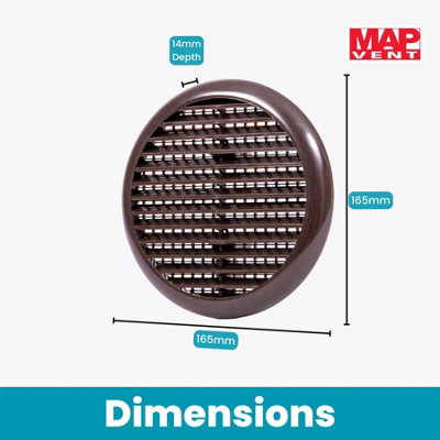 Round Louvre Air Vent Cover - For Pipe & Tubes Openings 80-152mm ...