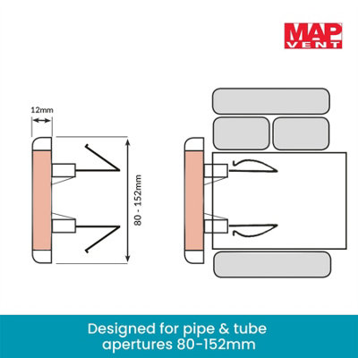Round Louvre Air Vent Cover - For Pipe & Tubes Openings 80-152mm ...