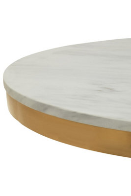 Round Marble Dining Table With Gold Base, Compact Round Marble Table ...