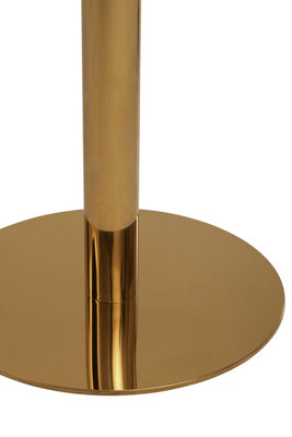 Round Marble Dining Table With Gold Base, Compact Round Marble Table ...